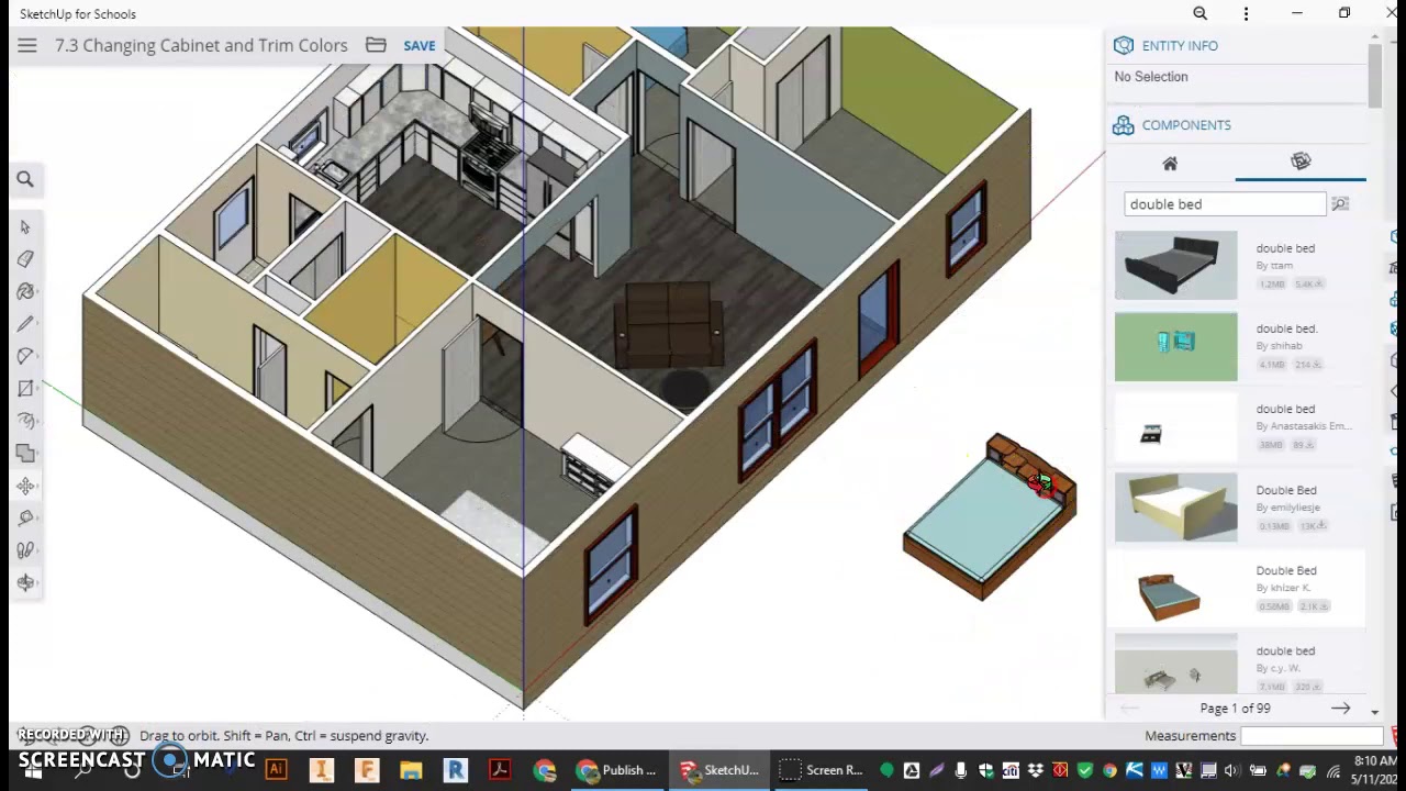 8.0 Furnishing a House in Sketchup - YouTube