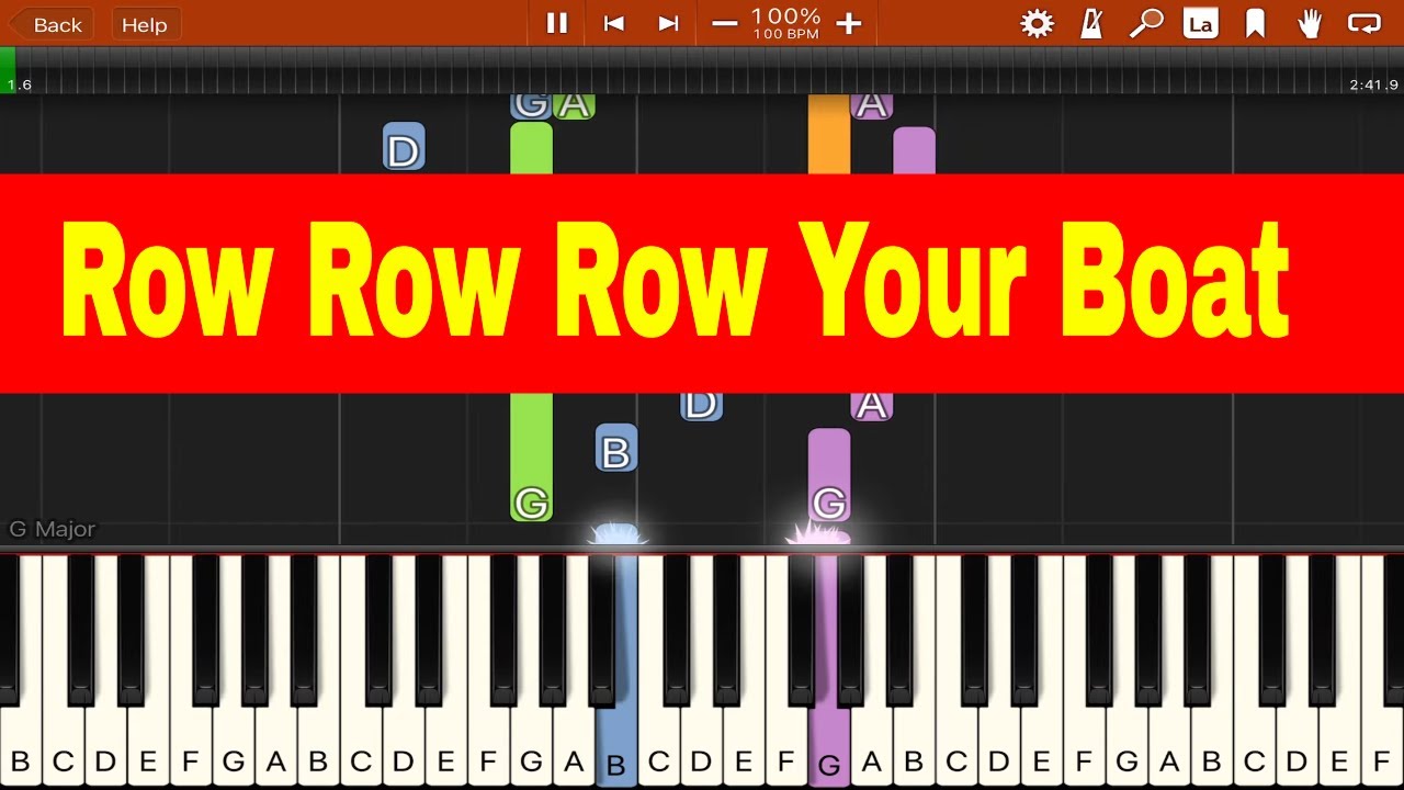 How to play piano - Row Row Row Your Boat - YouTube