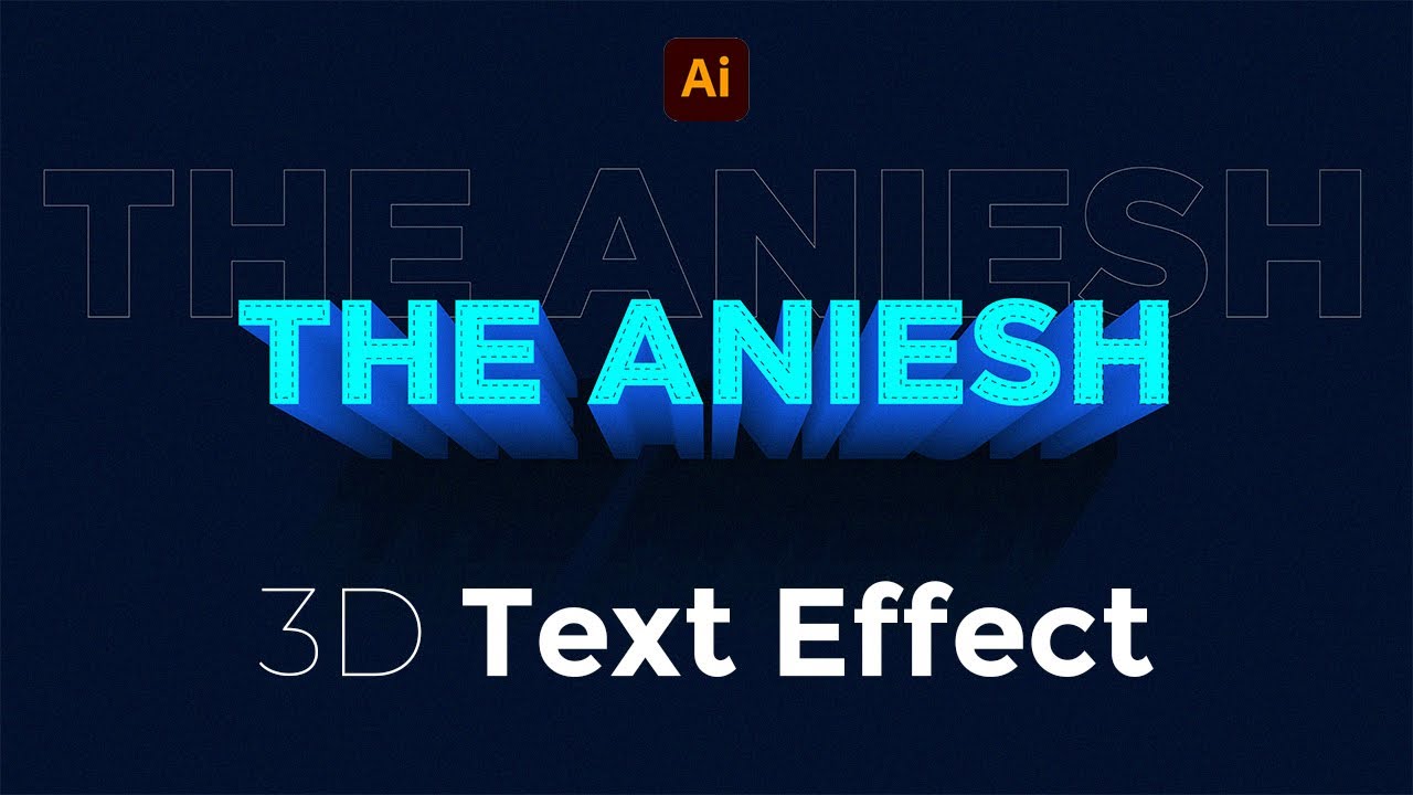 3D Text Effect in Illustrator with Shadows - Free Adobe Illustrator ...