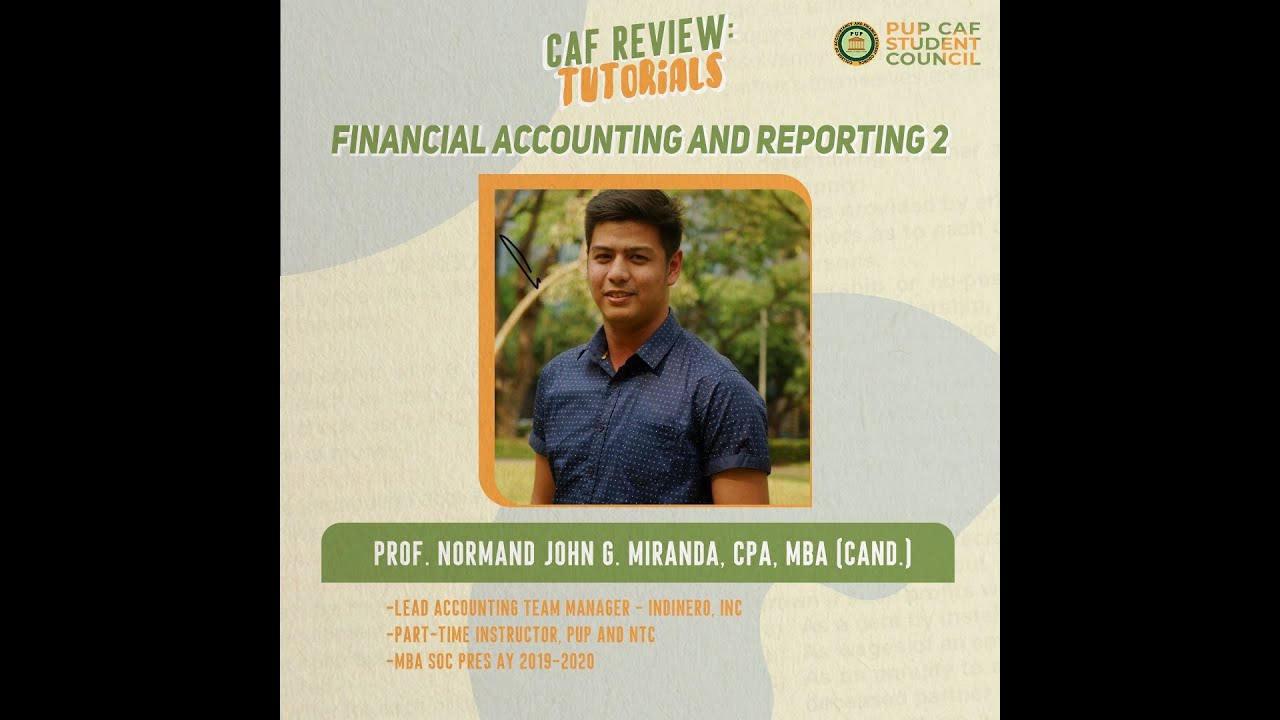 CAF REVIEW: TUTORIALS - FINANCIAL ACCOUNTING AND REPORTING 2 - YouTube