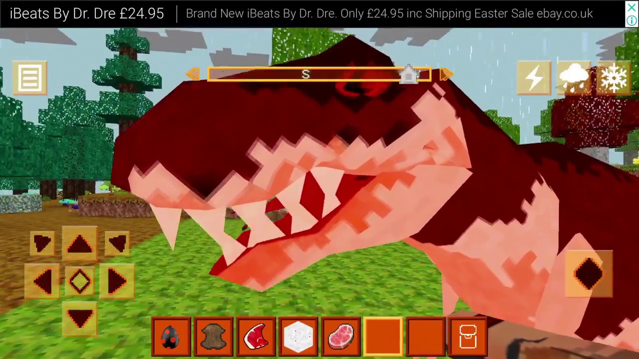 DinoCraft gameplay - Dangerous worlds (Dangerous dinosaurs) - YouTube