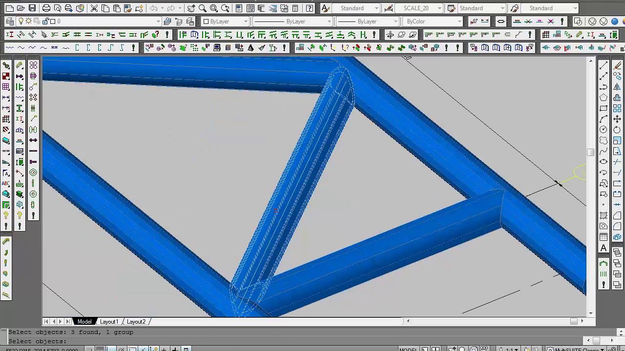 3D pipe to pipe connection in Truss structure - YouTube