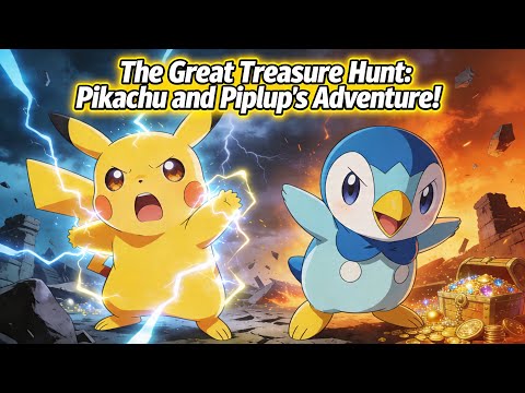 The Great Treasure Hunt: Pikachu and Piplup's Adventure!