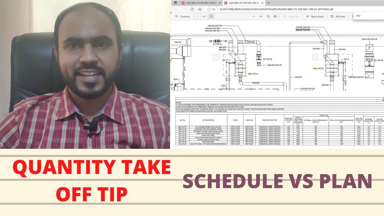 Quantity take off tip | Schedule vs Plan | Same or different ? - YouTube