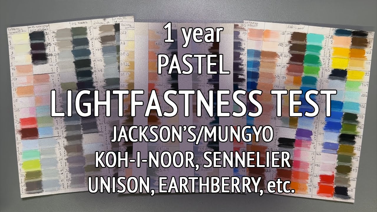 Chalk Pastel Lightfastness Test: 1 year - YouTube