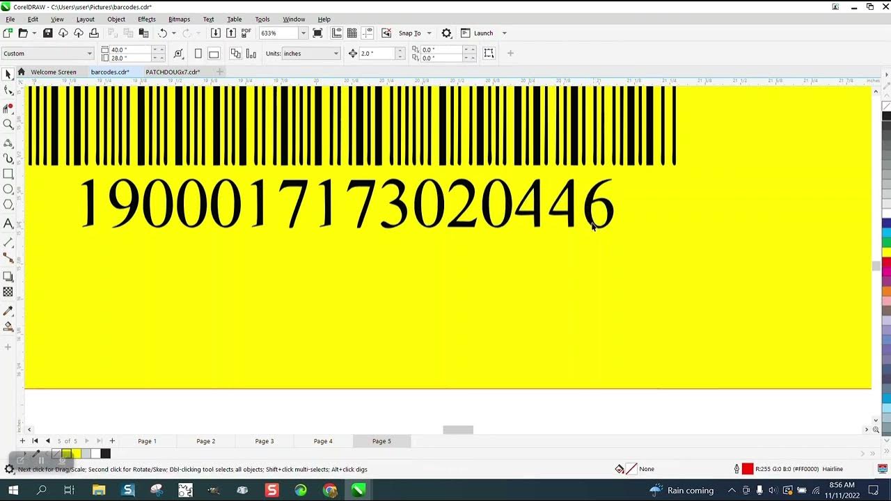 Corel Draw Tips & Tricks BarCode Placement on Multiple pages Part 4 Remove white on barcode ...