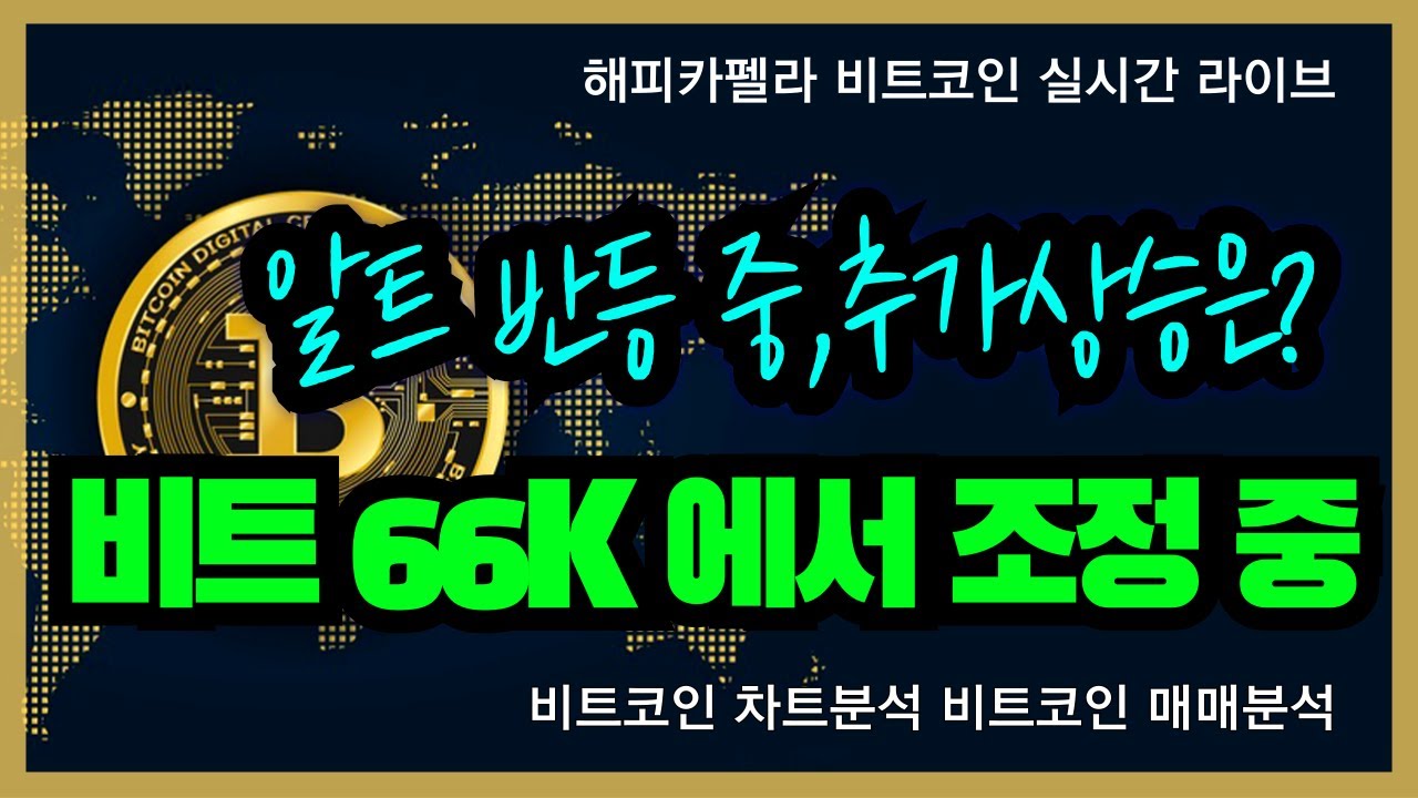 비트코인 실시간 비트 66k에서 조정 알트 반등 중 추가상승은 1015 점심💎비트코인 비트코인실시간 이더리움 리플