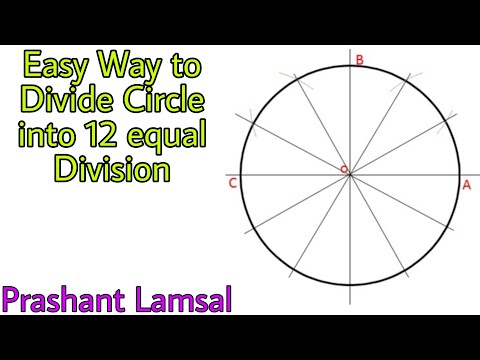 How to Divide Circle into equal 12 division|Divide a Circle into 12 ...