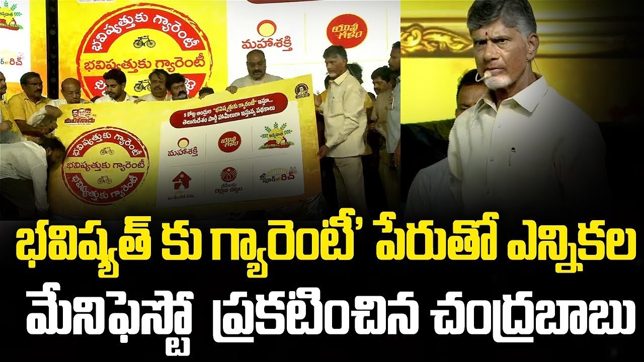టీడీపీ ఎన్నికల మేనిఫెస్టో విడుదల || TDP 2023 Elections Manifesto ...