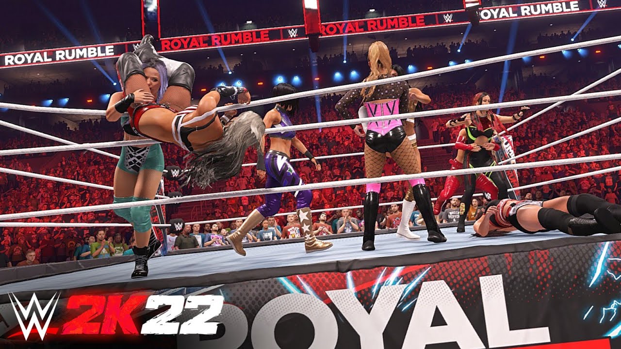 Wwe 2k22 Womens Royal Rumble Match Full Gameplay Youtube
