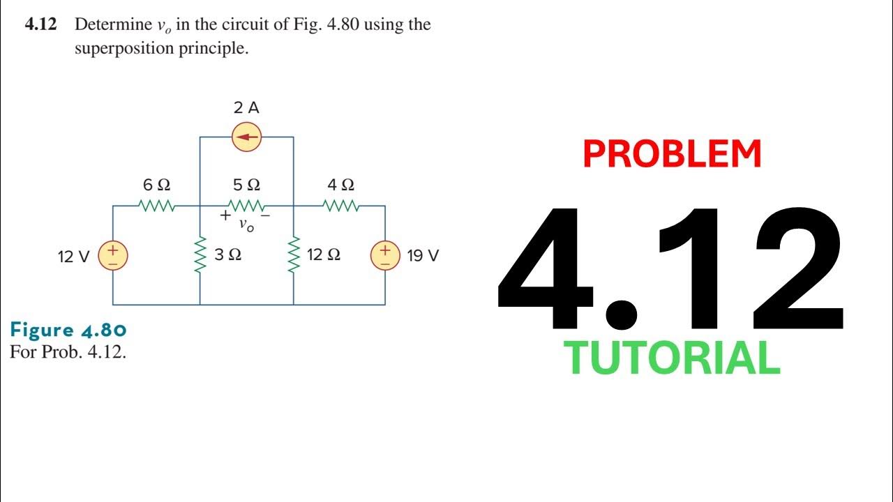 Problem 4.12 - Fundamental of Electric Circuits (Sadiku) 5th Ed - Superposition - YouTube