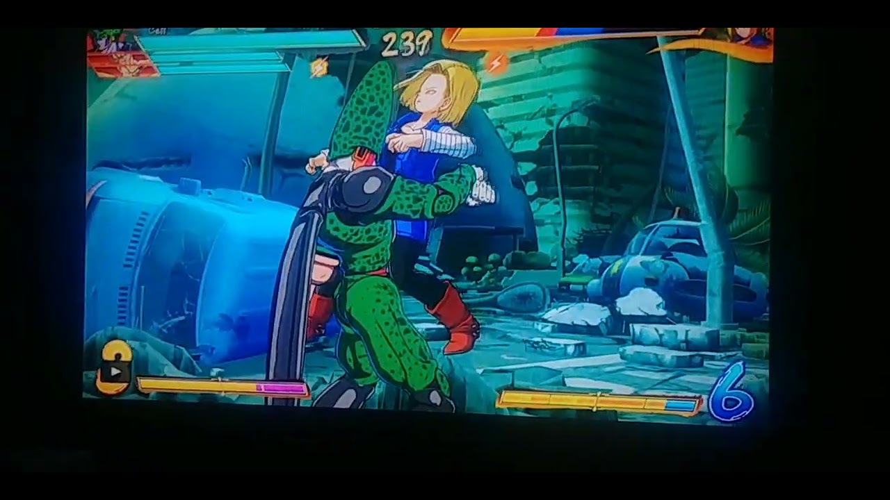 Dragonball Fighterz Cell Bear Hug on Android 18 Ryona - YouTube