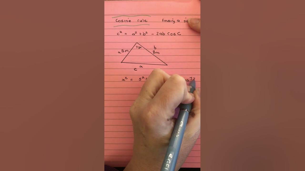 How to find a side using the cosine rule - YouTube