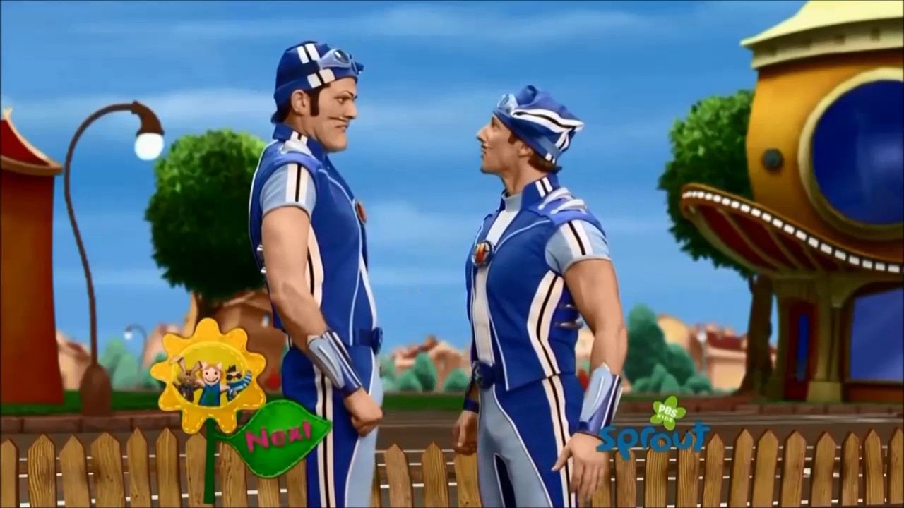 Sportacus' reassure each other that they are Sportacus for 10 minutes ...
