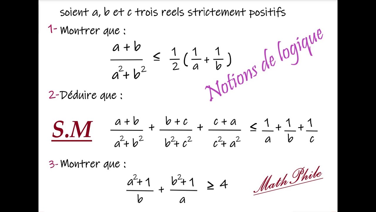 Math 1ère A BAC S.M ( notions de logique) - YouTube