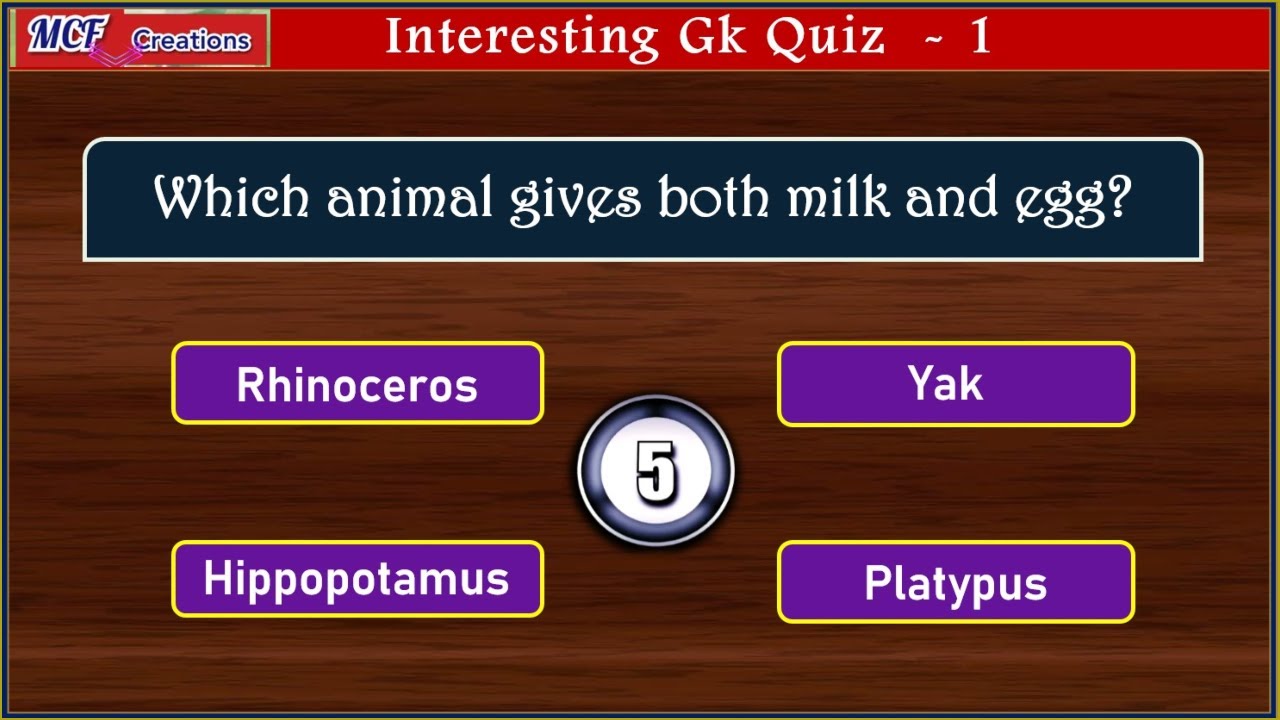 General Knowledge | Interesting Daily Quiz | Think and Answer | Gk Quiz ...