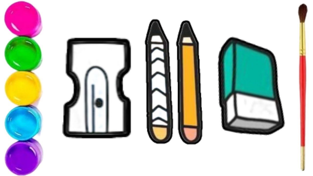 Learning to draw stationery for children | easy drawing for kids #adult ...