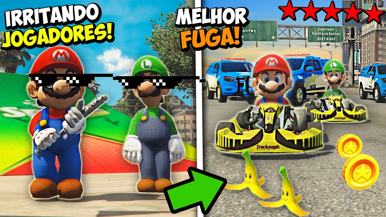 VIREI o MARIO e DEI FUGA da POLICIA no GTA RP - YouTube