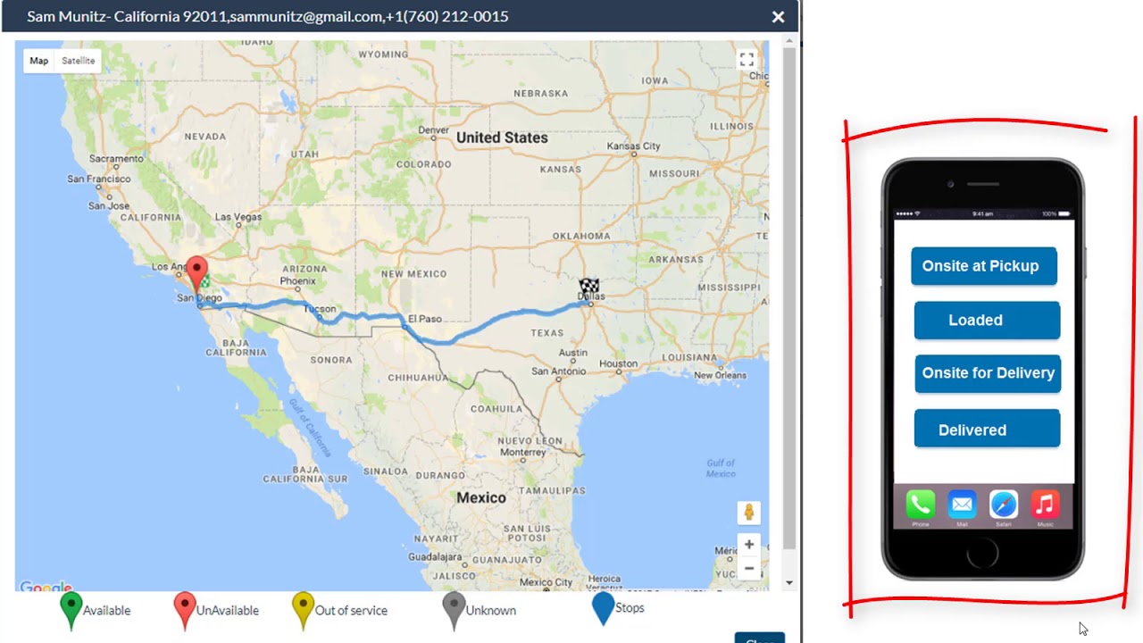 Track a load, all you need is a cell phone. - YouTube
