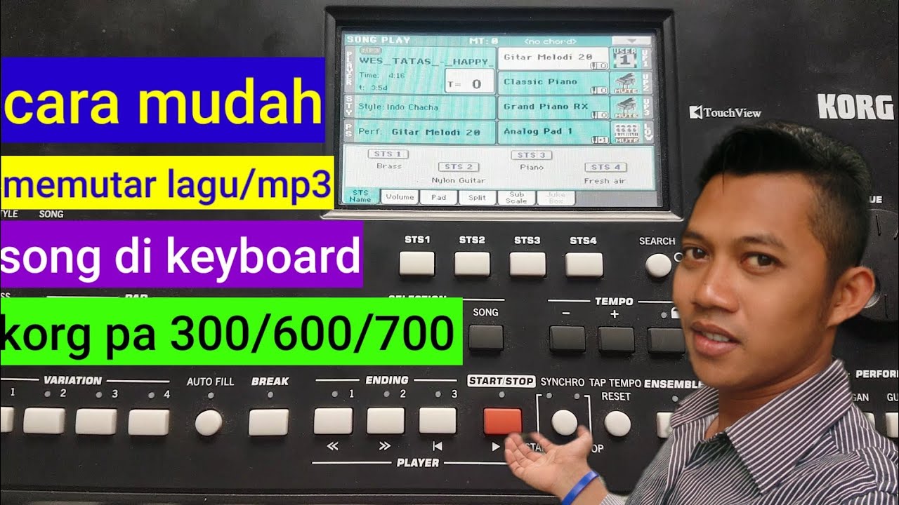 Cara memainkan file lagu song mp3 midi dan wav di keyboard korg pa 300 ...