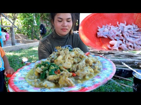 Forest Tour: Amazing Cooking Frog Fry with Lemongrass Recipe/ Cute Girl ...