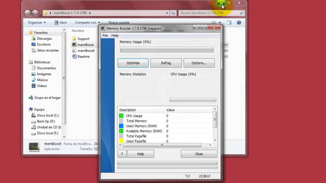 Optimiza tu memoria Ram 100% Facil y Eficaz Memboost 2015 / 2016 ...