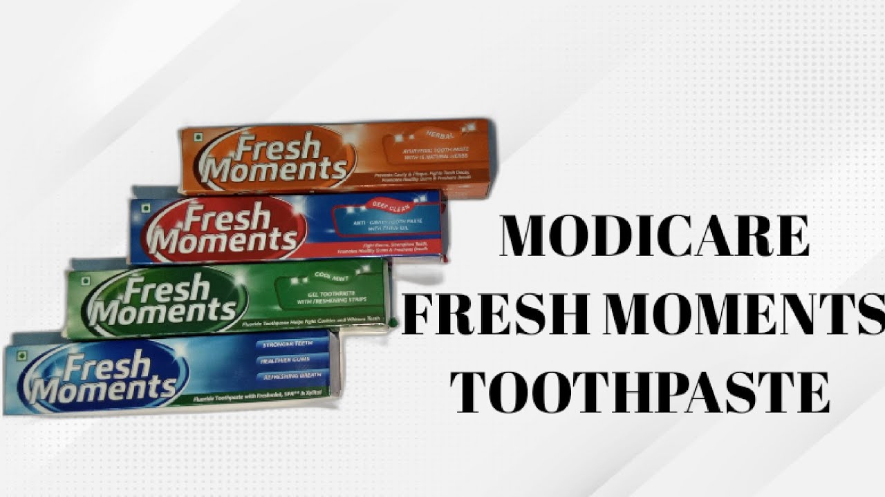 MODICARE FRESH MOMENTS TOOTHPASTE DEMO - YouTube