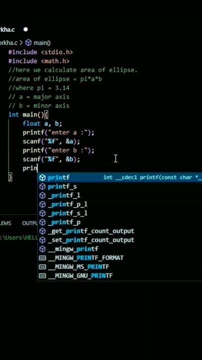 | 👉👉Area of Ellipse👈👈 | Conic Section | #coding #programming #mathematics #physics 🔥🔥 - YouTube
