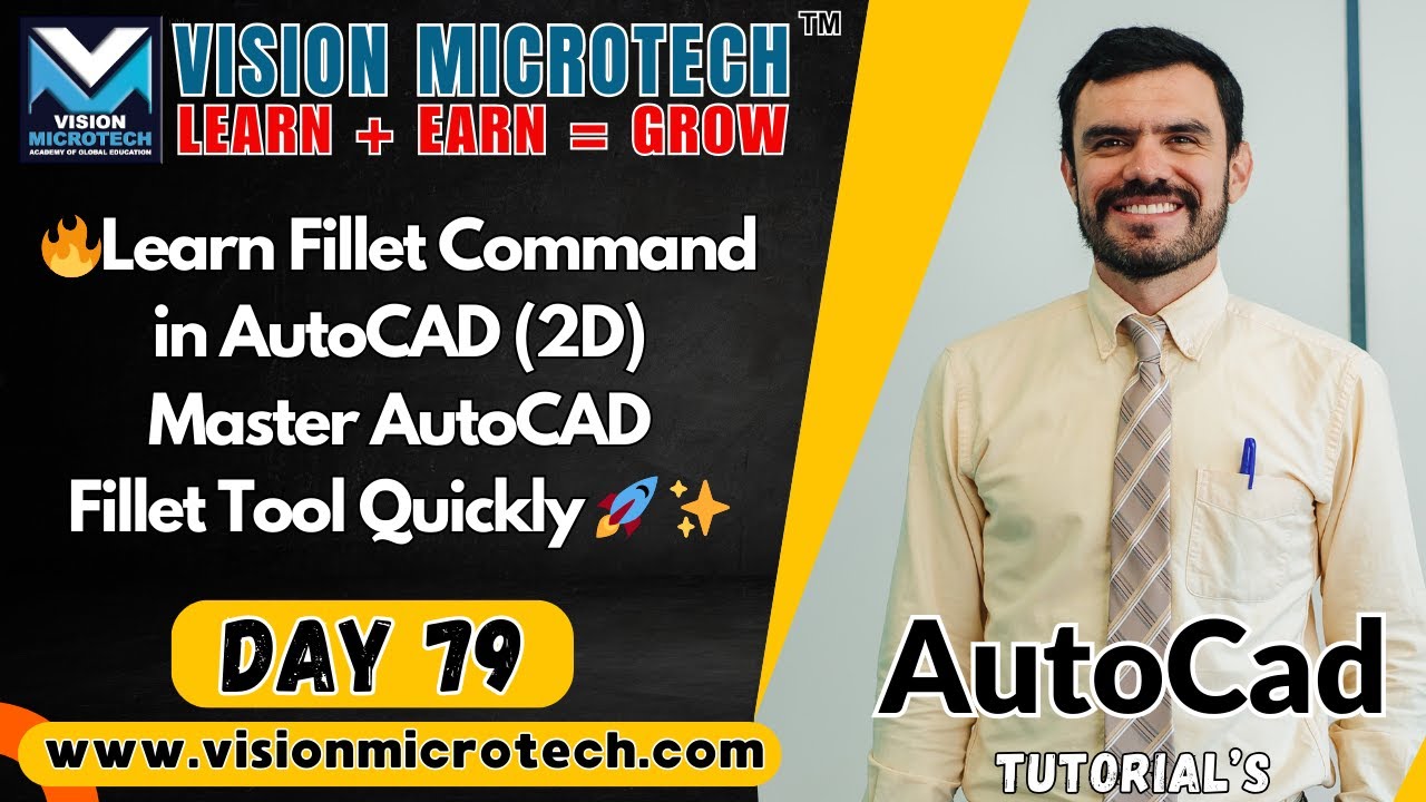 🔥Learn Fillet Command in AutoCAD (2D) | Master AutoCAD Fillet Tool ...