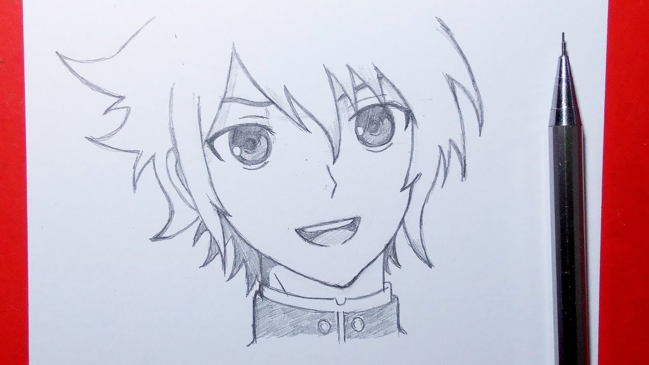 Easy Anime Drawing|how to draw yuichiro hyakuya step by step - YouTube