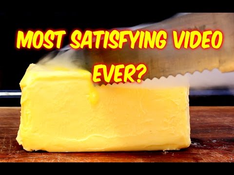 EXTREMELY SATISFYING VIDEO Hot knife vs cheese & butter