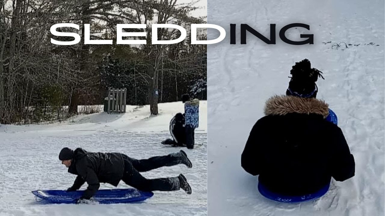 We Went Sledding /My First time Sledding. 🥳🥳 #winterseason # ...