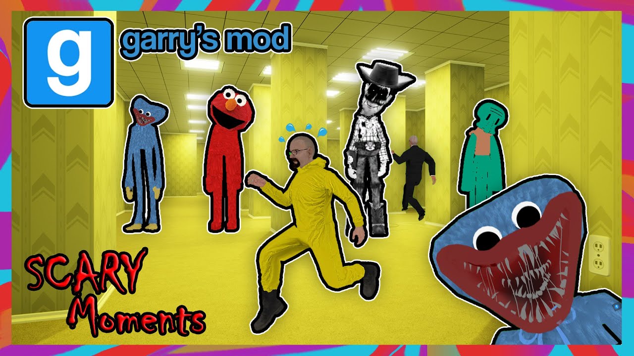 CREEPY MONSTERS AND ESCAPING THE BACKROOMS?? | Gmod Backrooms Scary ...