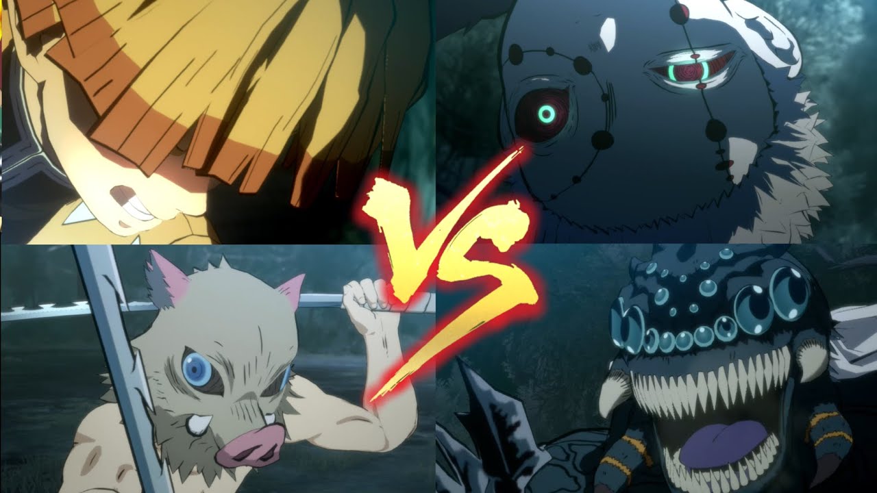 Demon Slayer Kimetsu no Yaiba Chronicles - Zenitsu Inosuke vs Spider ...