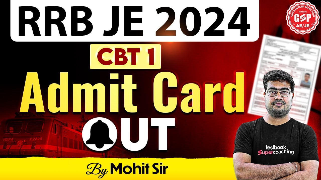RRB JE Admit Card 2024 |RRB JE City Intimation 2024 |RRB JE Exam Date ...