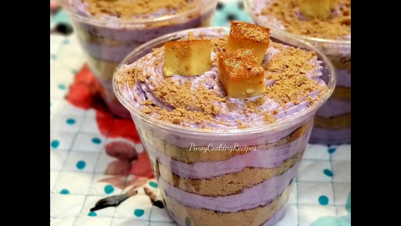 How to make Ube Graham de Leche in a Cup - YouTube