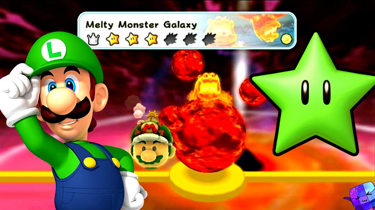 Super Mario Galaxy 2 All Green Stars 🌌 Melty Monster Galaxy 100% - YouTube