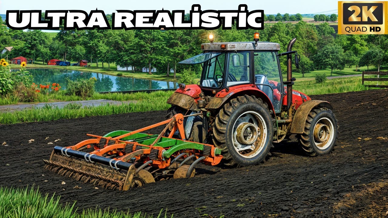 POV MASSEY FERGUSON İN REAL LİFE | REALİSTİC DRİVE | CULTİVATOR FS22 ...