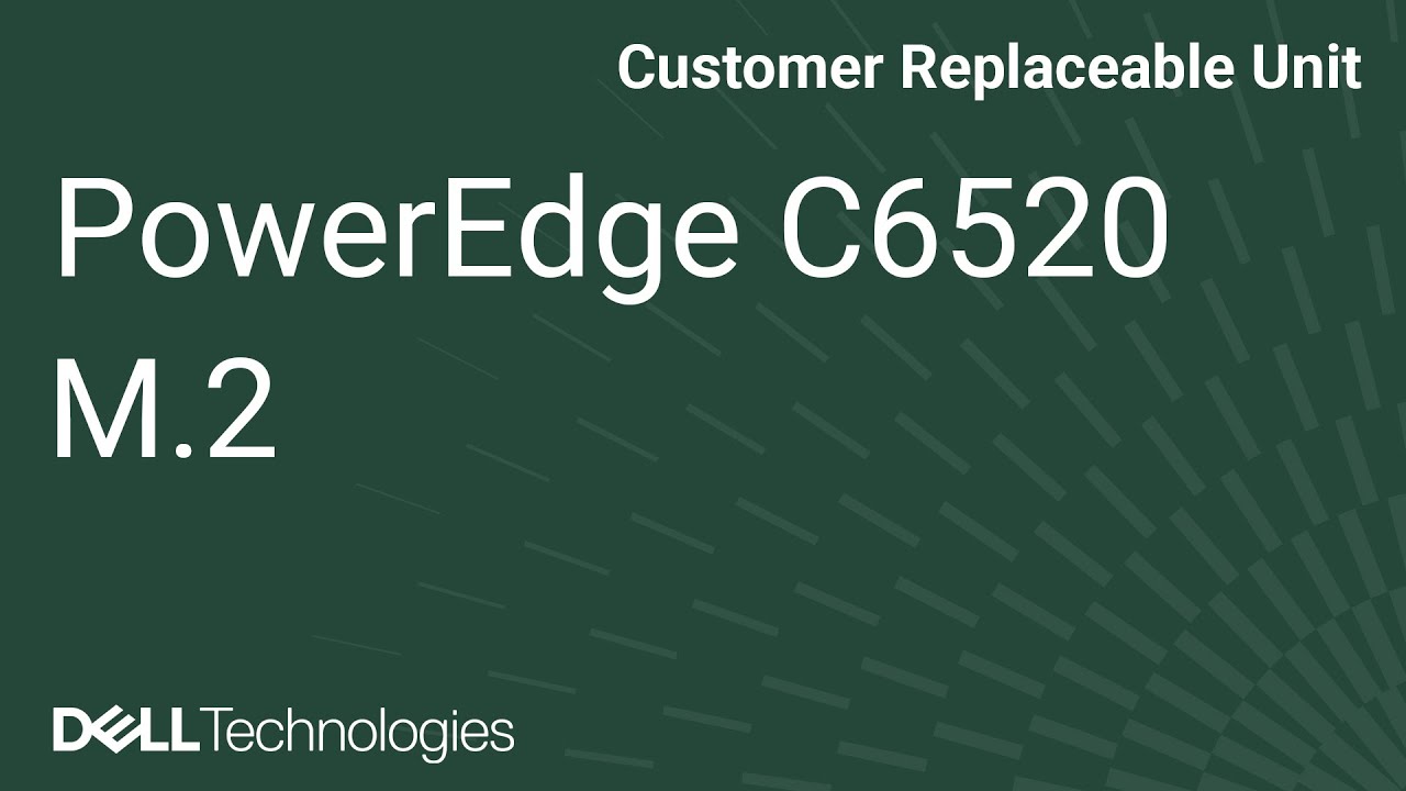 Dell PowerEdge C6520: Remove/Install M.2 and Riser - YouTube