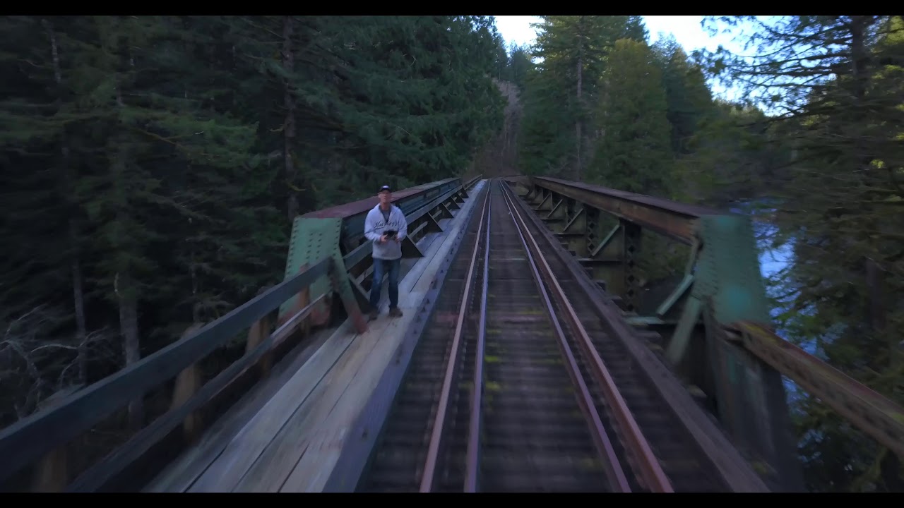 Train bridge Lucia Falls Rd - YouTube
