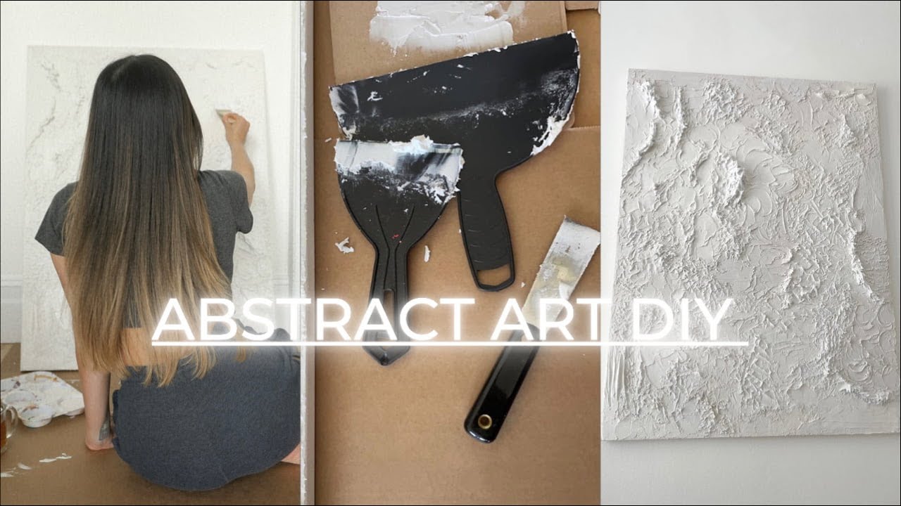 DIY SPACKLE ABSTRACT ART - YouTube