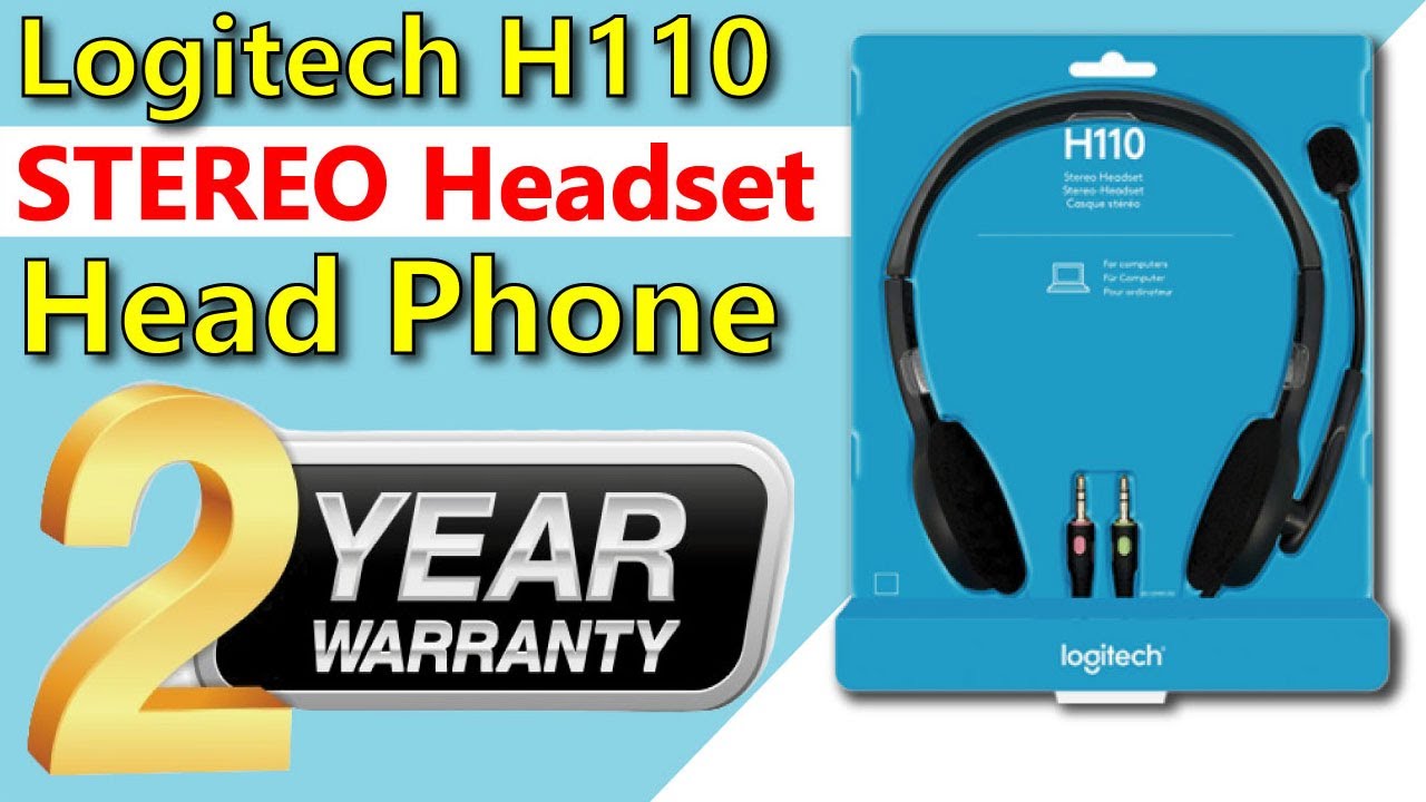 Logitech H110 STEREO Headset || Logitech H110 Black Head Phone - YouTube