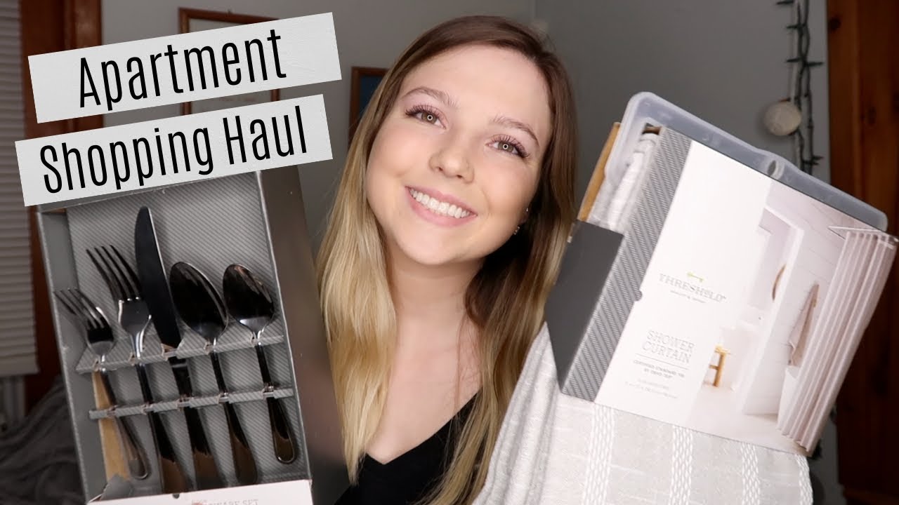 APARTMENT SHOPPING HAUL // moving into my first apartment - YouTube