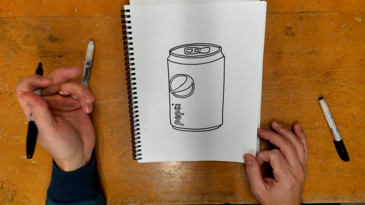 Step THREE: Cylinders To Cans Lesson (Outlining and Tracing FOUR TIMES ...
