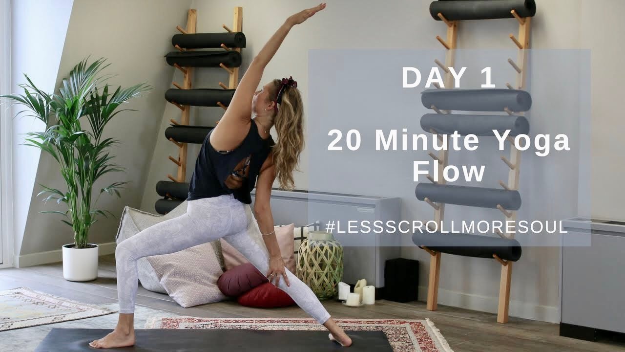 DAY 1 - Less Scroll More Soul | 25 Min Yoga Flow - YouTube