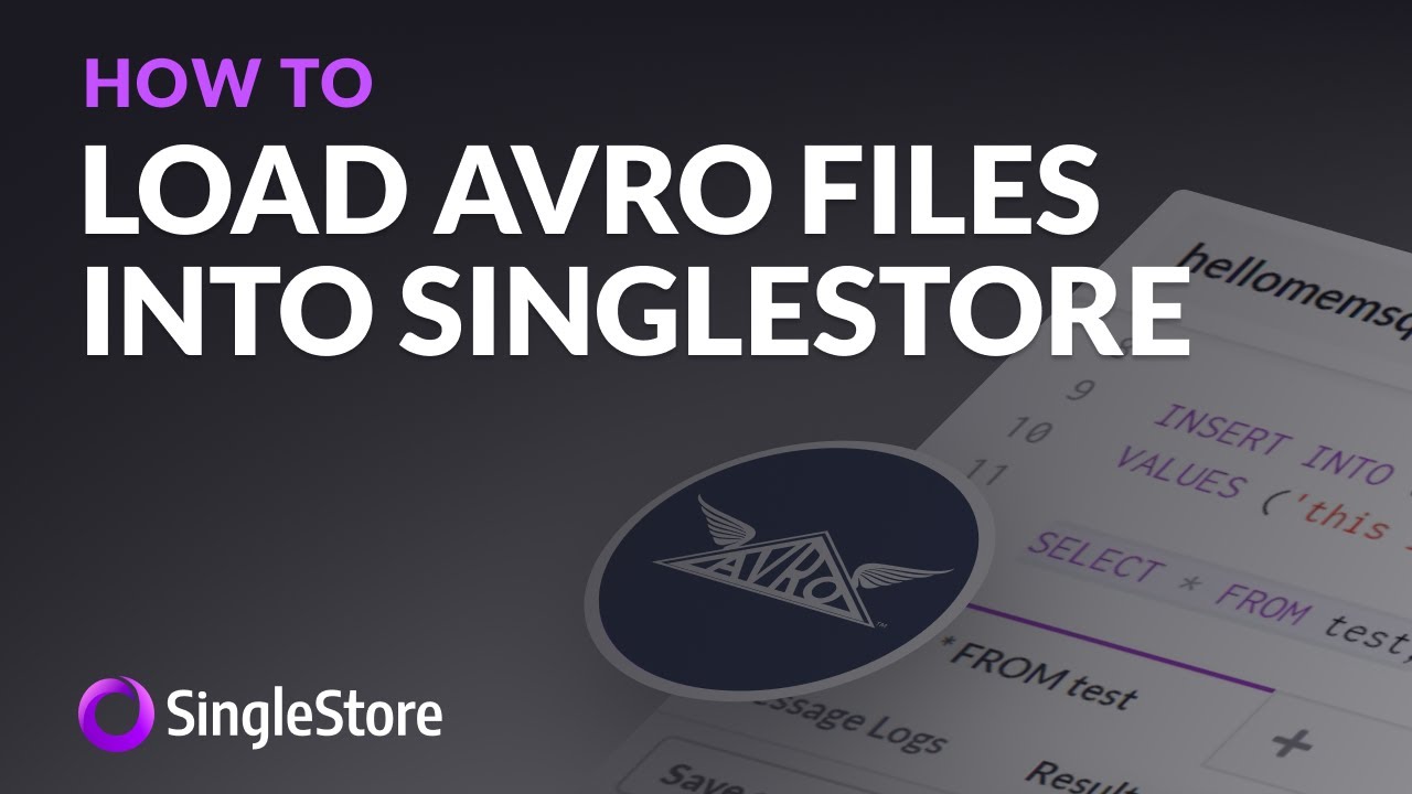 Load #Avro files into #SingleStore - YouTube