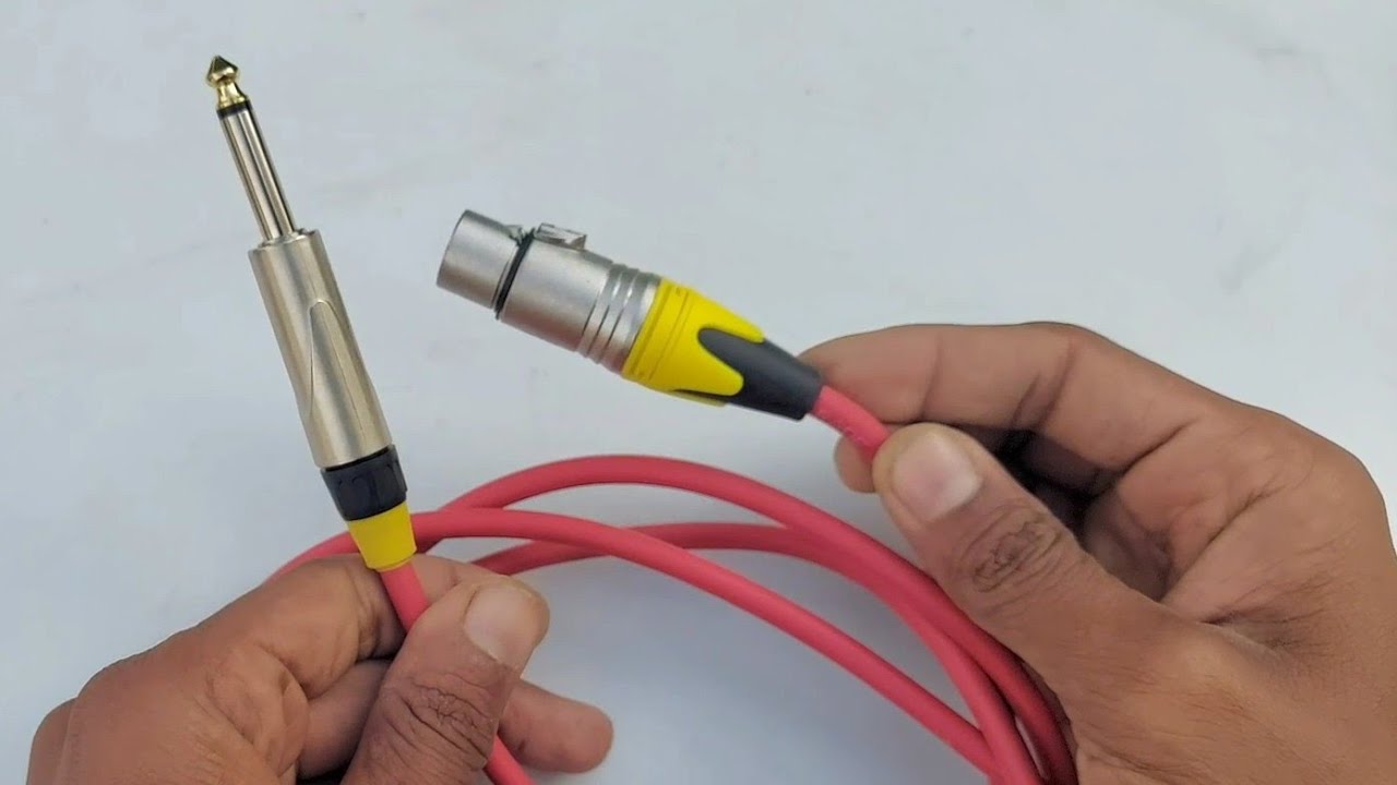 xlr to jack microphone cable connection xlr to 6.6mm ts jack making ...