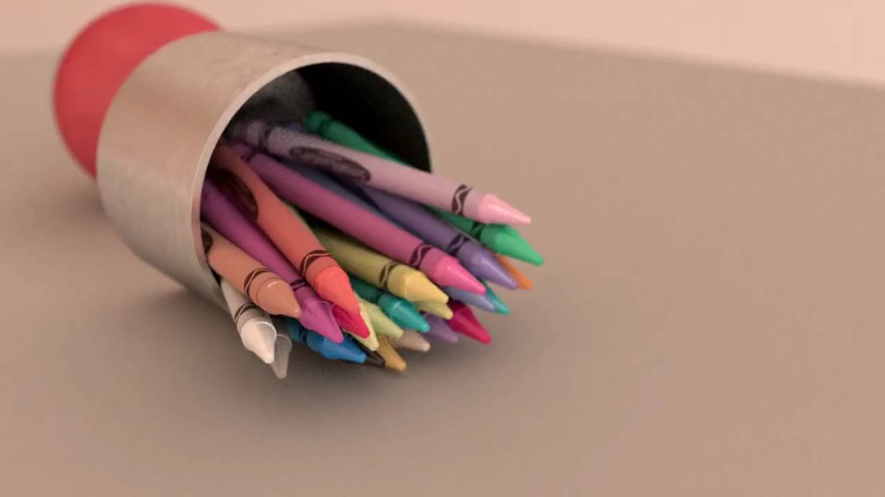 Crumbling World of Crayons (SmallLuxGPU, Blender 2.5, Bullet Physics ...