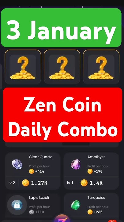 Zen Coin Daily Combo 3 January | ZEN Coin today Combo Card | Zen coin airdrop | #zencoin - YouTube