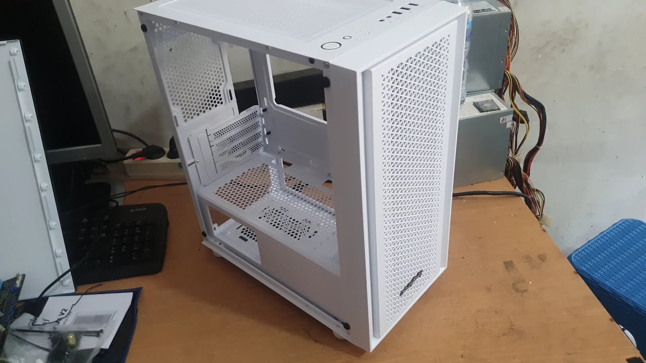 review case casing gaming editing infinity horus v2 white cute - YouTube